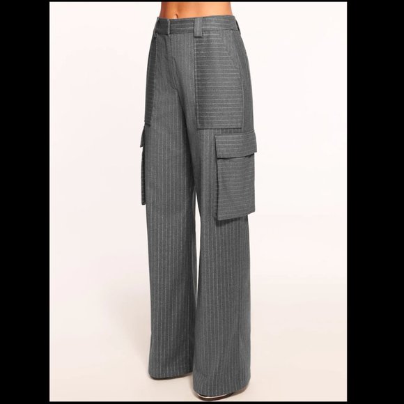 Ramy Brook | Pants & Jumpsuits | Nwt Ramy Brook Noa Highwaisted Trouser Color Grey Pinstripe ...
